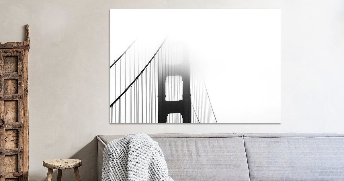 Golden Gate Bridge im Nebel von Jasper Hovenga auf ArtFrame, Leinwand, Poster und mehr | Art Heroes